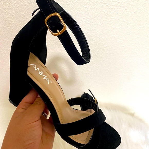 Anna | Shoes | Anna Salma Cross Strap Block Heel Dress Shoe Size 8 ...